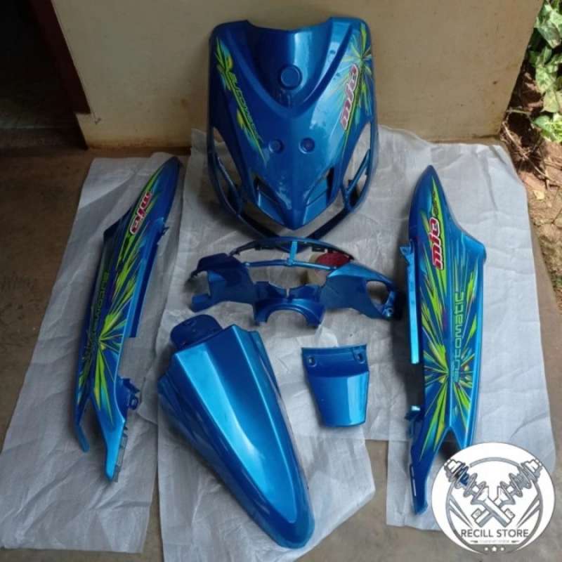 Promo Full Body Halus Yamaha Mio Smile Biru Plus Striping Diskon 33% Di ...