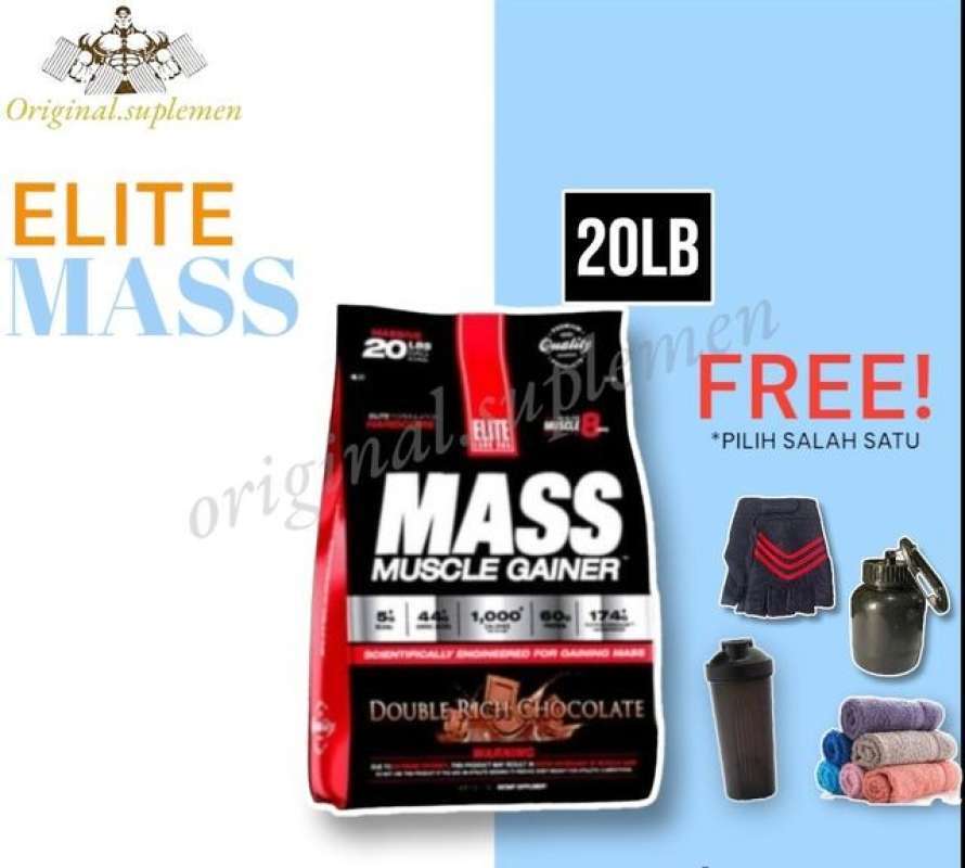 Promo Elitelabs Mass Muscle Gainer 20 Lbs Elite Labs Diskon 23% Di ...