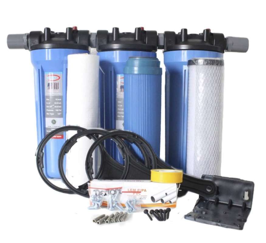 Jual Filter Air Sumur Bor / Zat Besi / Paket Filter 3 Tahap Spc ...