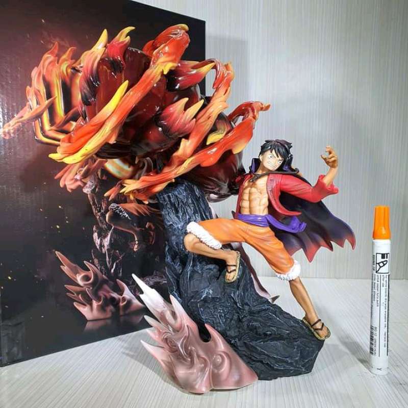 Jual mainan static figure one piece monkey d luffy fire big punch ...