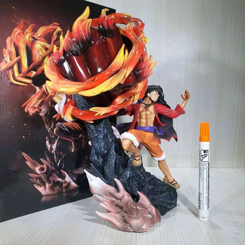 Jual mainan static figure one piece monkey d luffy fire big punch ...