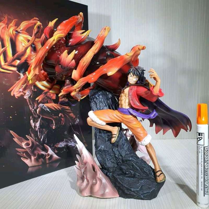 Jual mainan static figure one piece monkey d luffy fire big punch ...