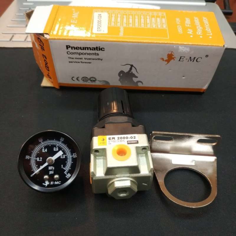 Promo Regulator Angin Pneumatic 1/4 Inch Emc Diskon 27% Di Seller ...