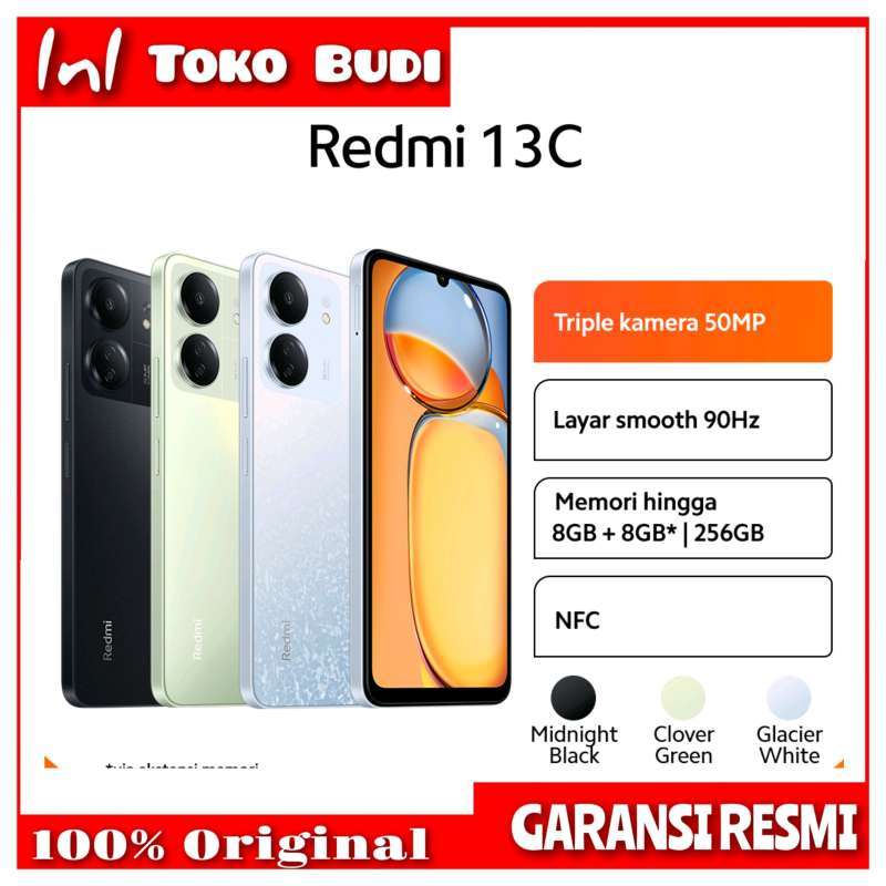 Jual Xiaomi Redmi 13c 8/256Gb Garansi Resmi Tam - 8/256 Black No Bonus di Seller Ini Toko Budi ...