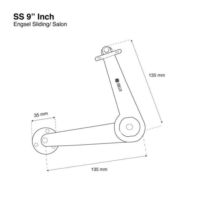 Promo Nobleza Engsel Sliding Salon Ss 9 Inch Penahan Sikut Jendela ...