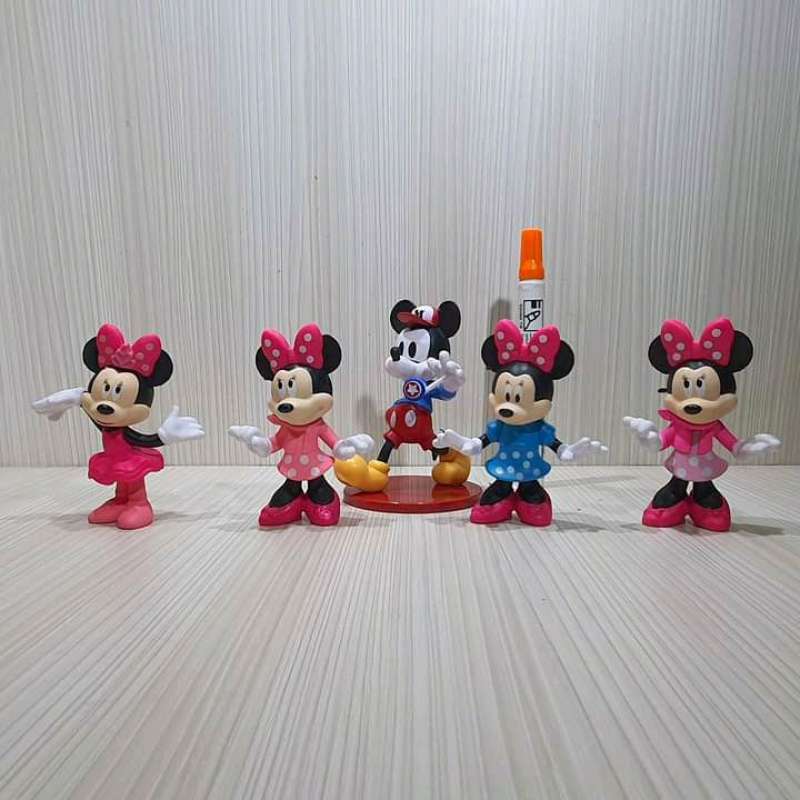 Jual Mainan Static Figure Mickey Minnie Miki Mini Mickey Mouse Family ...