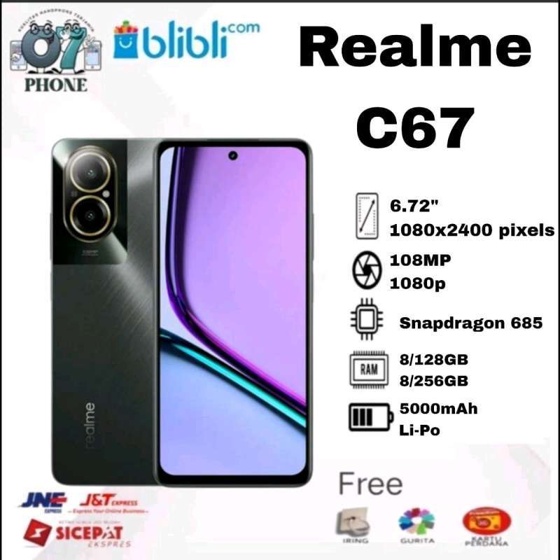 Jual REALME C67 NFC RAM 8/128GB & 8/256GB Smartphone GARANSI RESMI INDONESIA di Seller 07Phone ...
