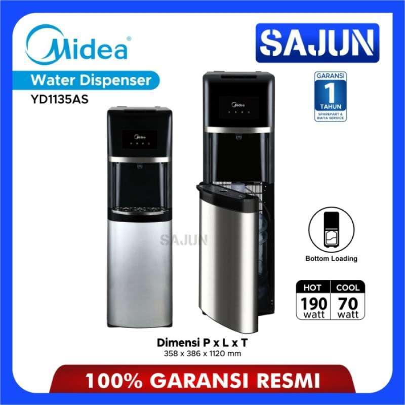 Promo Midea Dispenser Air Yd1135As Galon Bawah Low Watt- Hot - Normal ...