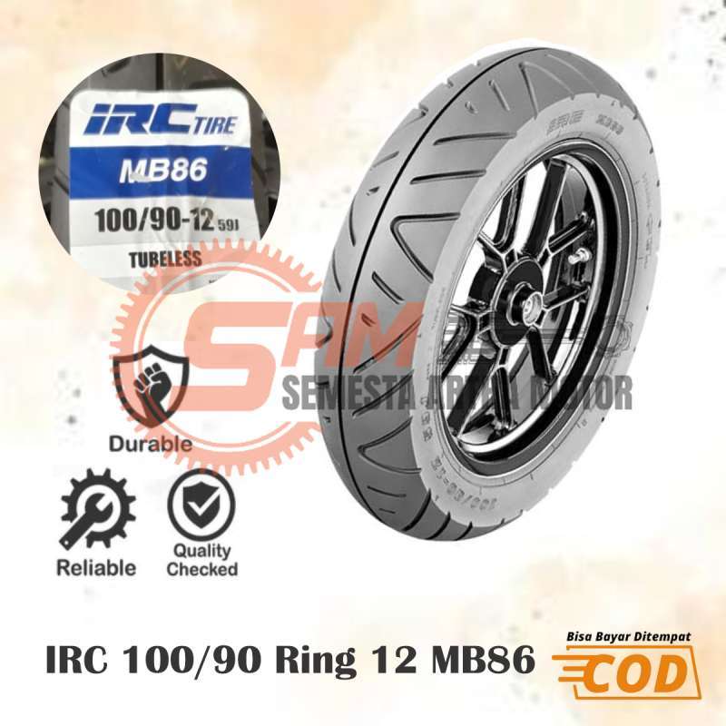 Jual Ban Luar IRC 100/90-12 Ring 12 MB86 Tubeless Motor Vespa Freego Matic di Seller Semesta ...
