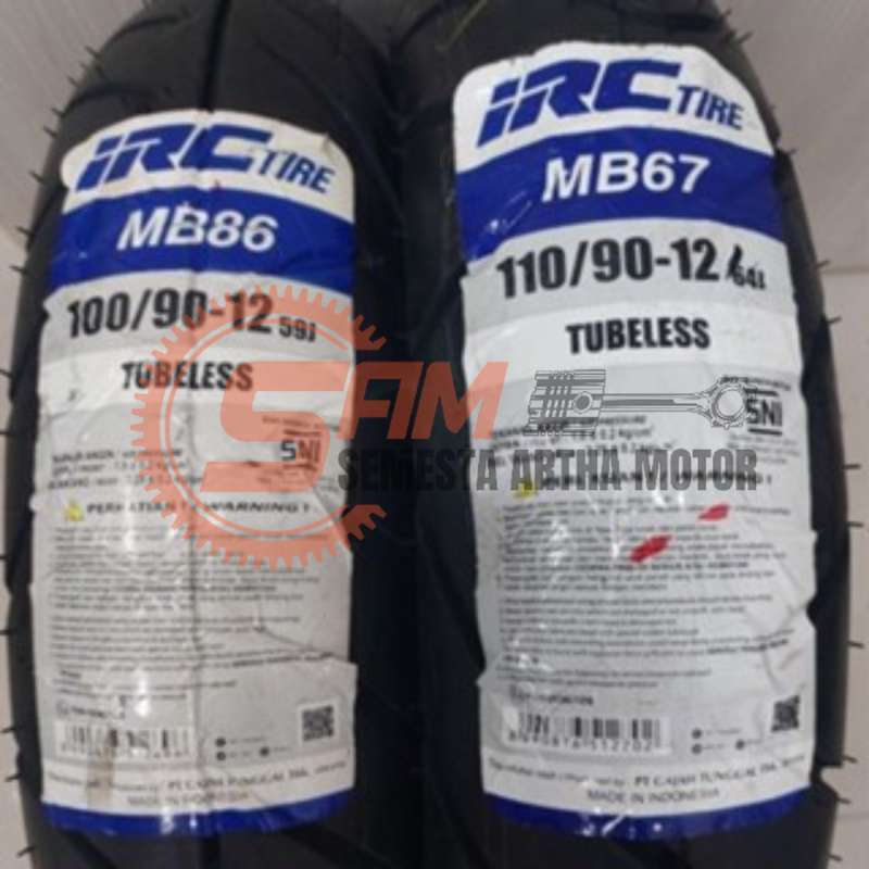 Jual Ban Luar IRC 100/90-12 Ring 12 MB86 Tubeless Motor Vespa Freego ...