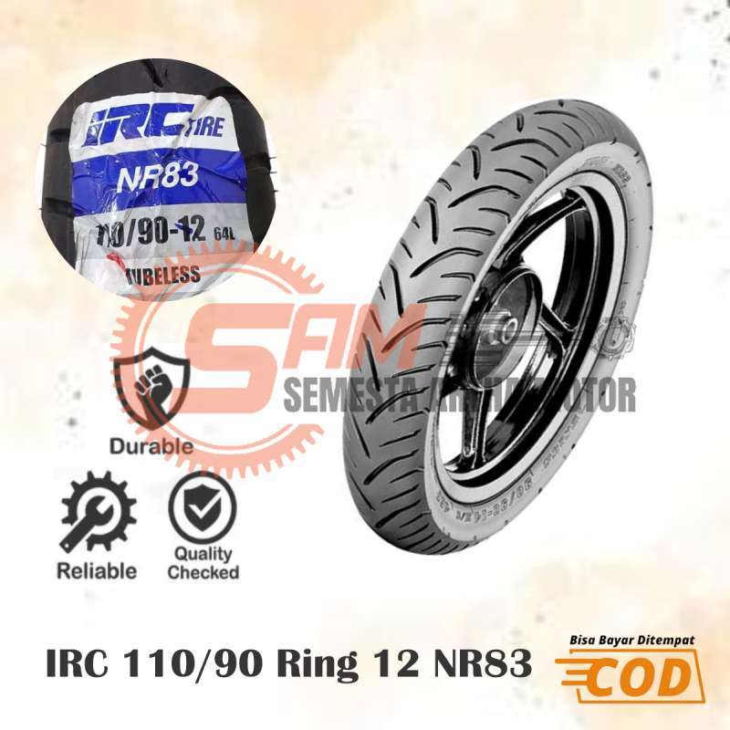 Jual Ban Luar IRC 110/90-12 Ring 12 NR83 Tubeless Motor Freego Scoopy New Matic di Seller ...