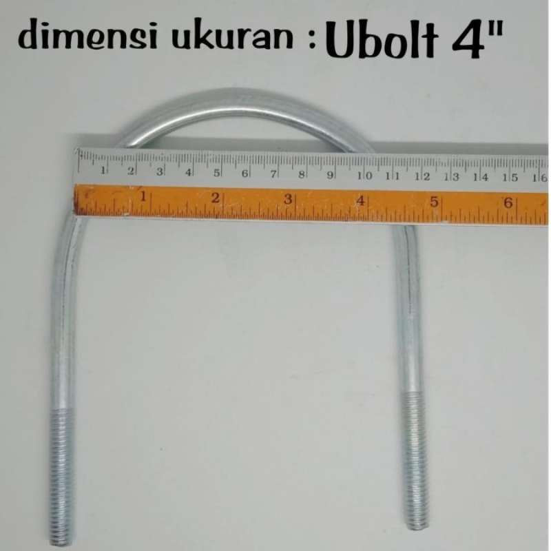Jual Klem U Bolt 4 / Klem Pipa 4 Inchi / Klem U 4inc/ Ubolt Putih ...
