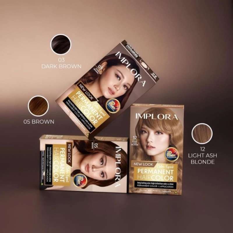 Jual implora new permanent hair color 01 sampai 10 - 5. Brown di Seller ...