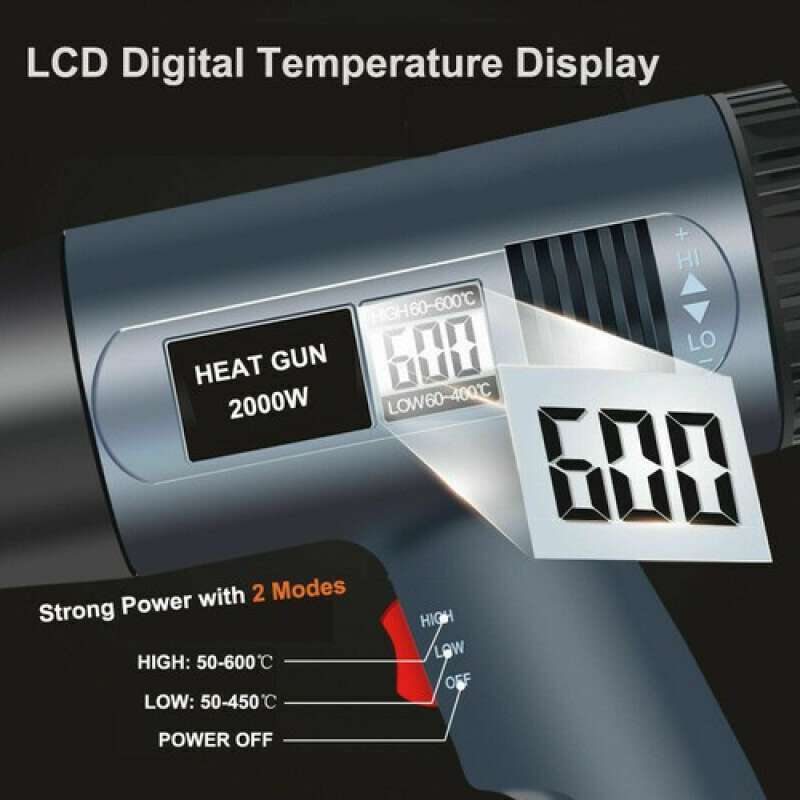 Promo Hot Air Heat Gun Digital Mesin Blower Panas Alat Pemanas Besi ...