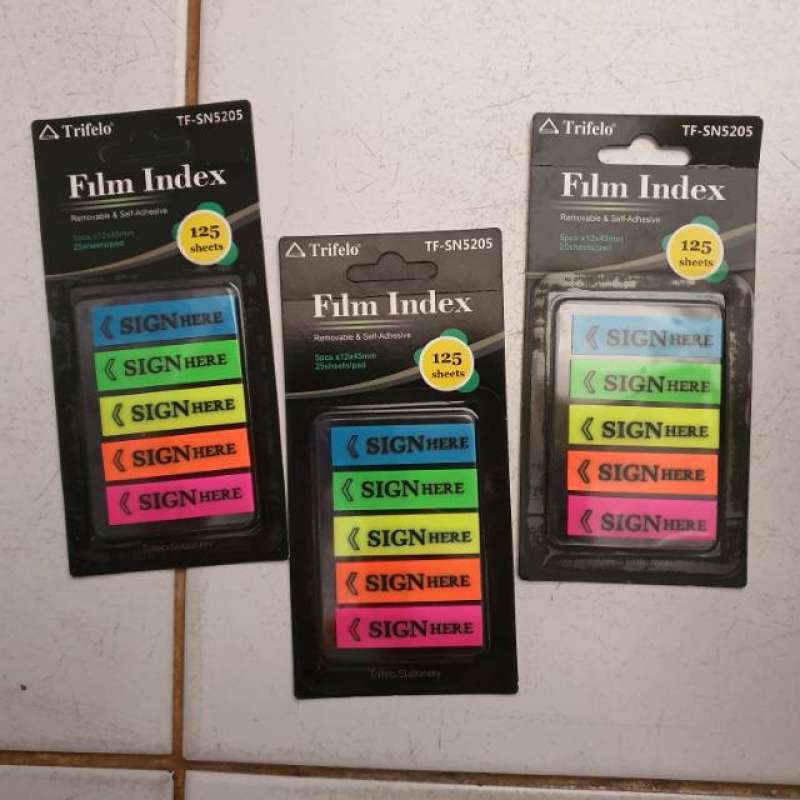 Jual Posh-it/ Stick Note Film Index Sign Here Trifelo TF-SN 5205 di ...