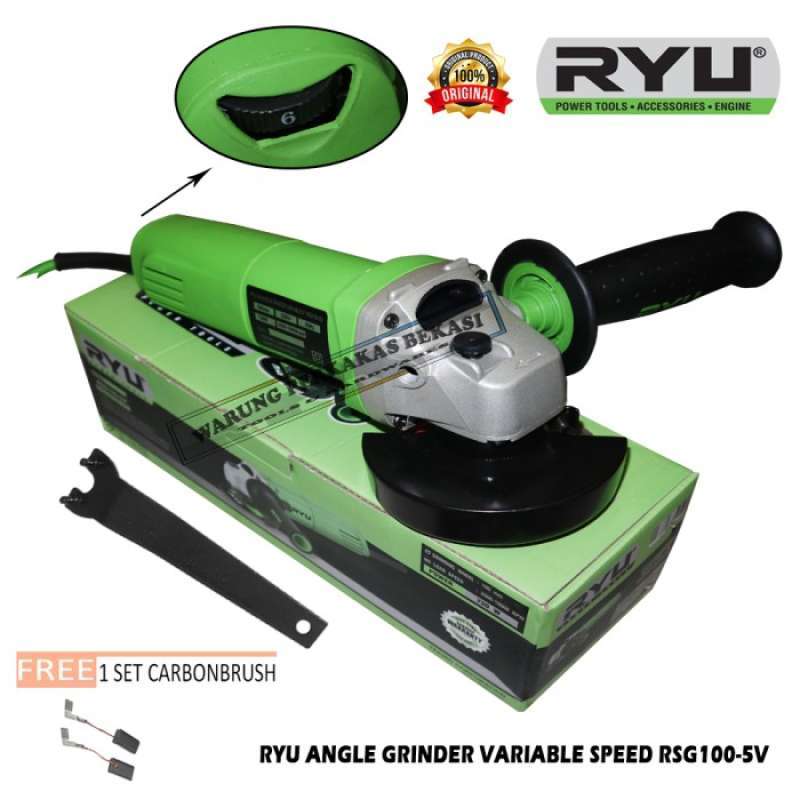 Promo Ryu RSG100-5V Variable Speed 4 Mesin Gurinda 4 Inch Grinder ...