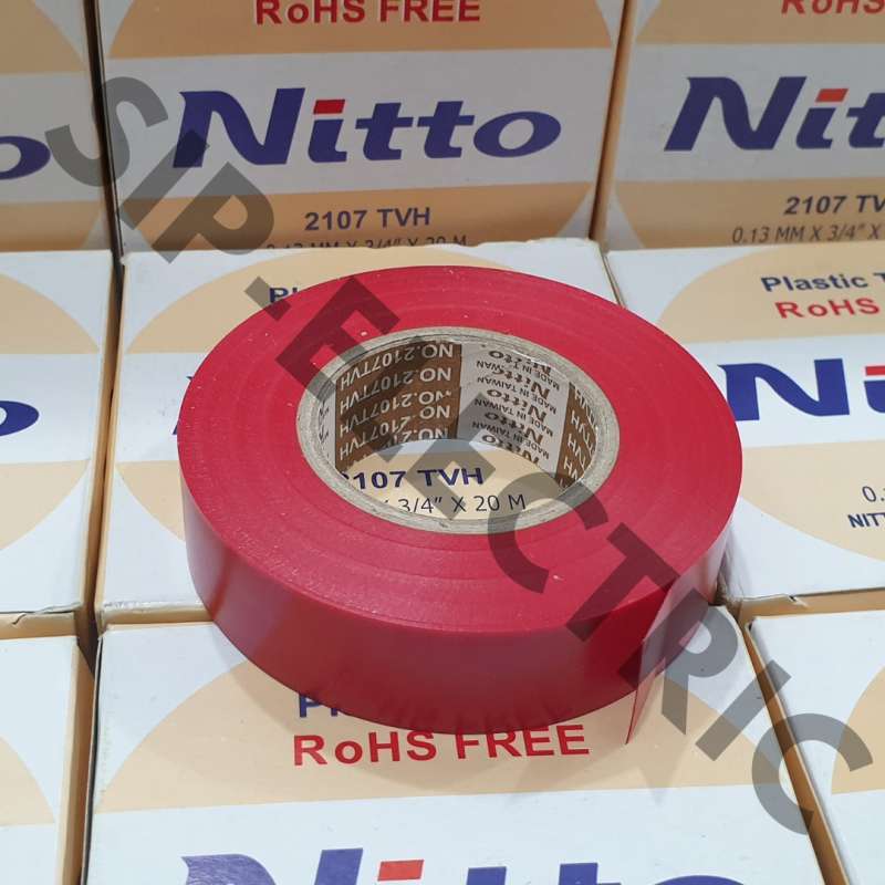 Jual Nitto Isolasi Listrik Warna Kuning Merah Hijau Biru 20Meter Solasi ...
