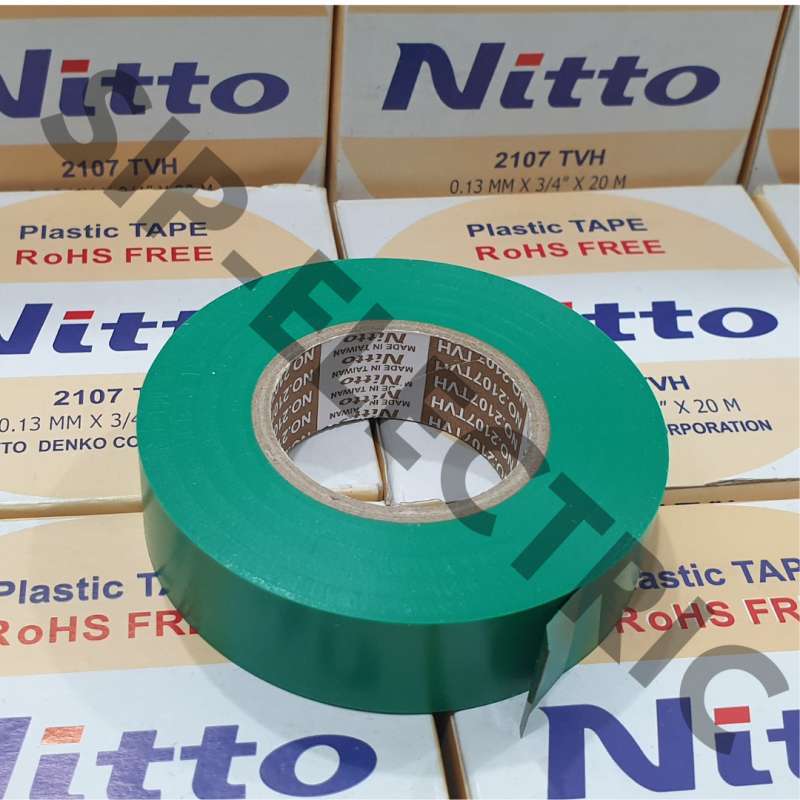 Jual Nitto Isolasi Listrik Warna Kuning Merah Hijau Biru 20Meter Solasi ...