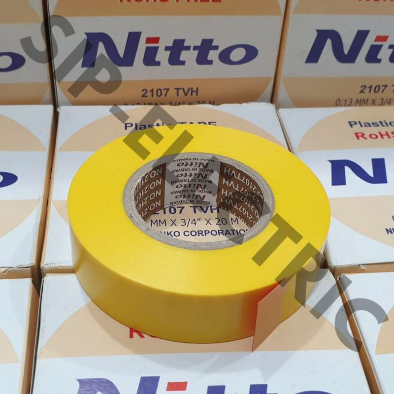 Jual Nitto Isolasi Listrik Warna Kuning Merah Hijau Biru 20meter Solasi ...