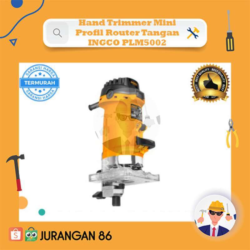 Promo HAND TRIMMER MINI PROFIL ROUTER TANGAN INGCO PLM5002 Diskon 23% ...