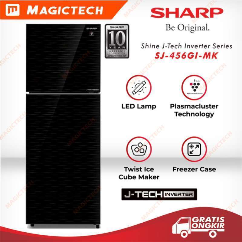 Jual Kulkas Sharp 2 Pintu Sj-456gi-mk / Sj-456 Inverter Plasmacluster ...