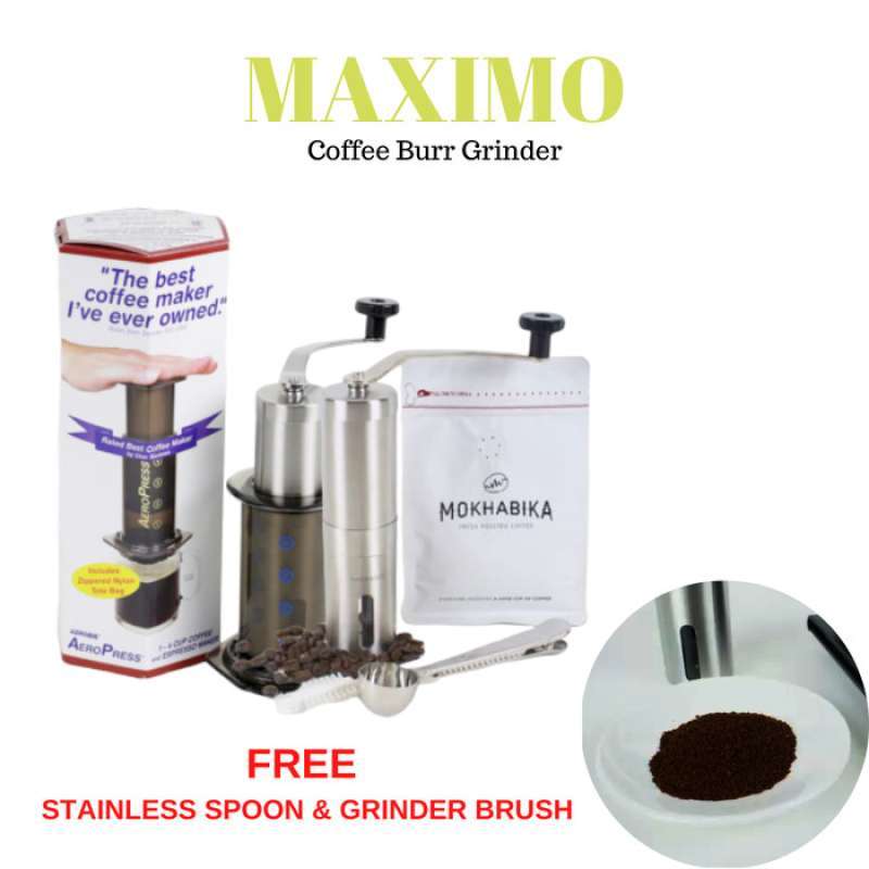 Promo Maximo Ceramic Burr Hand Coffee Grinder Mesin Penggiling Kopi ...