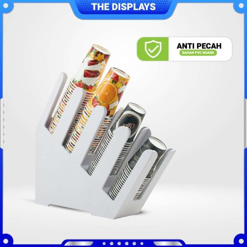 Promo Rak / Rack / Dispenser / Organizer Paper Cup isi 4 slot Diskon 35 ...