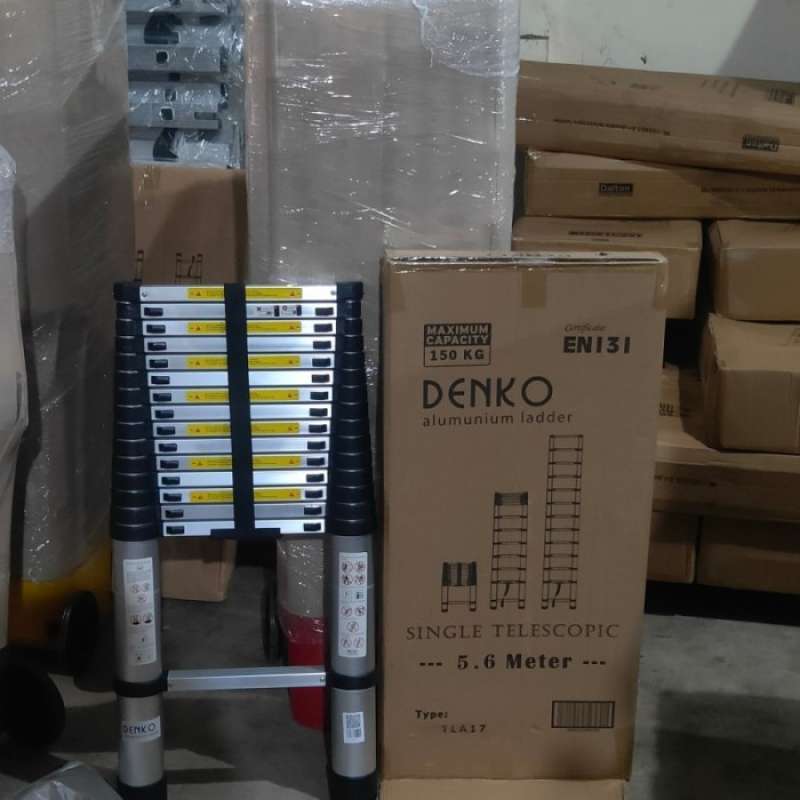 Promo Tangga Lipat Alumunium Teleskopik 5,6M Merk Denko (Tla 17) Diskon ...
