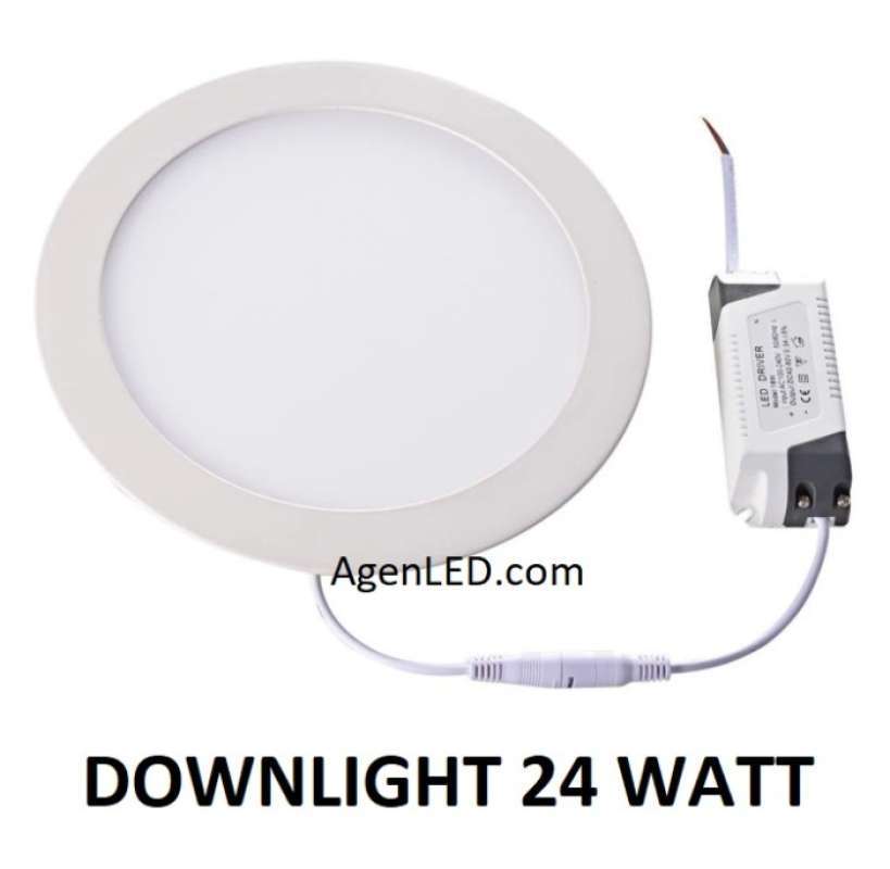 Promo LAMPU DOWNLIGHT LED PANEL 24W PUTIH 24 WATT W SLIM TIPIS BULAT ...