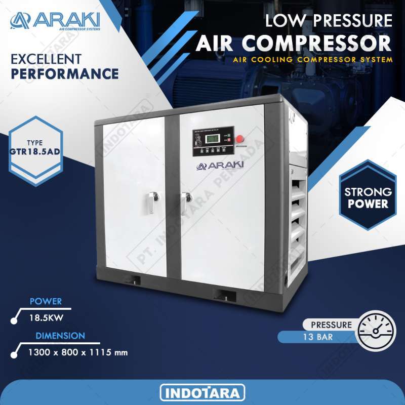 Jual ARAKI Screw Compressor GTR18.5AD 13 Bar Air Cooling di Seller PT ...