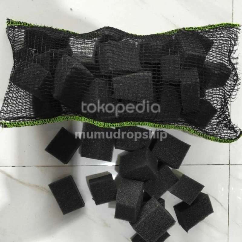 Jual BIOFOAM BLOK dalam kantong jaring, Media Filter Aquarium/kolam ...