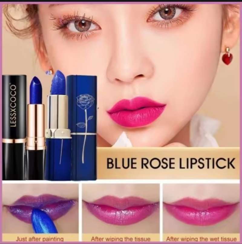 Jual ORI 100% LESSXCOCO LIPSTICK BIRU BERUBAH WARNA / Lipstik Tahan Air ...