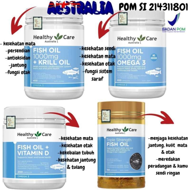 Promo Healthy Care Triple Strength Fish Oil 150 Capsules Diskon 33% di Seller Alfaza Shop ...