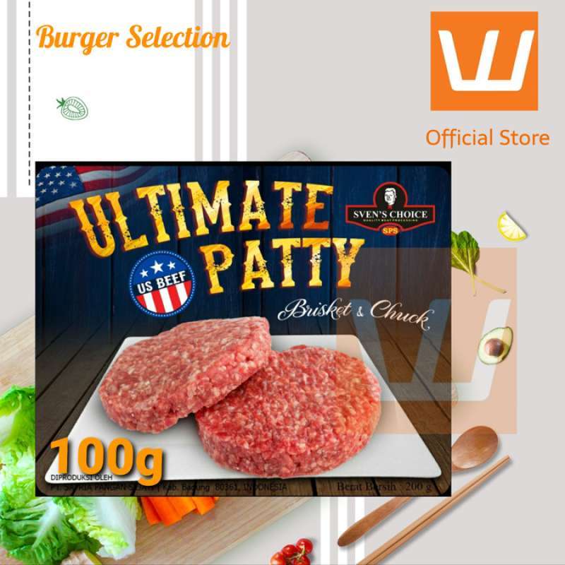 Jual Beef Patties Sven's choice Ultimate US beef patty 100g di Seller ...