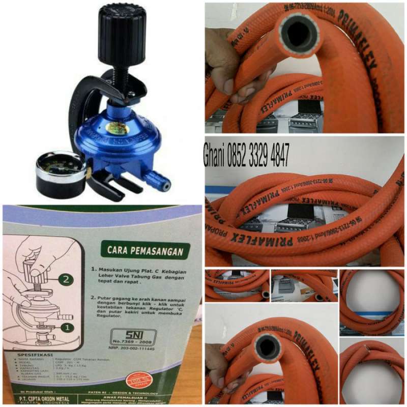 Promo Regulator Gas Elpiji Safety Destec meter dan Selang Primaflex ...