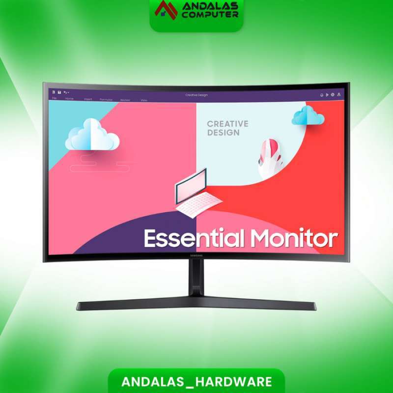 Jual Monitor Samsung 24 Essential Curved Monitor S366c With Y-feet ...