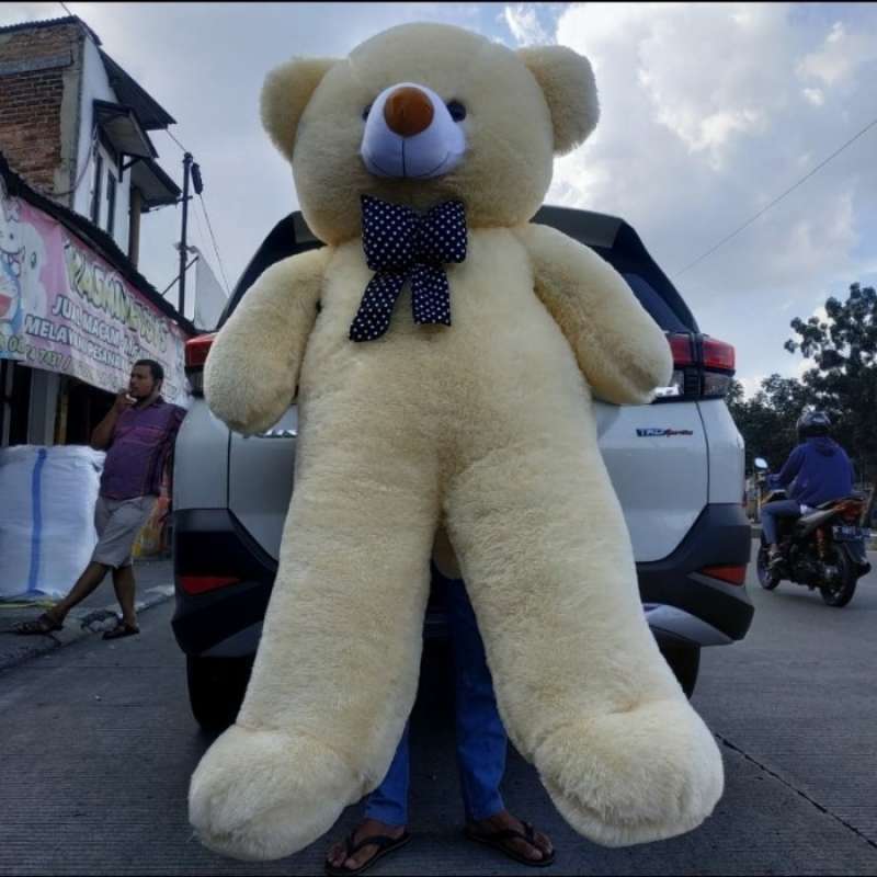 Promo Boneka Teddy Bear Jumbo 2 Meter Super Besar Doll - Cream, 70 Cm ...