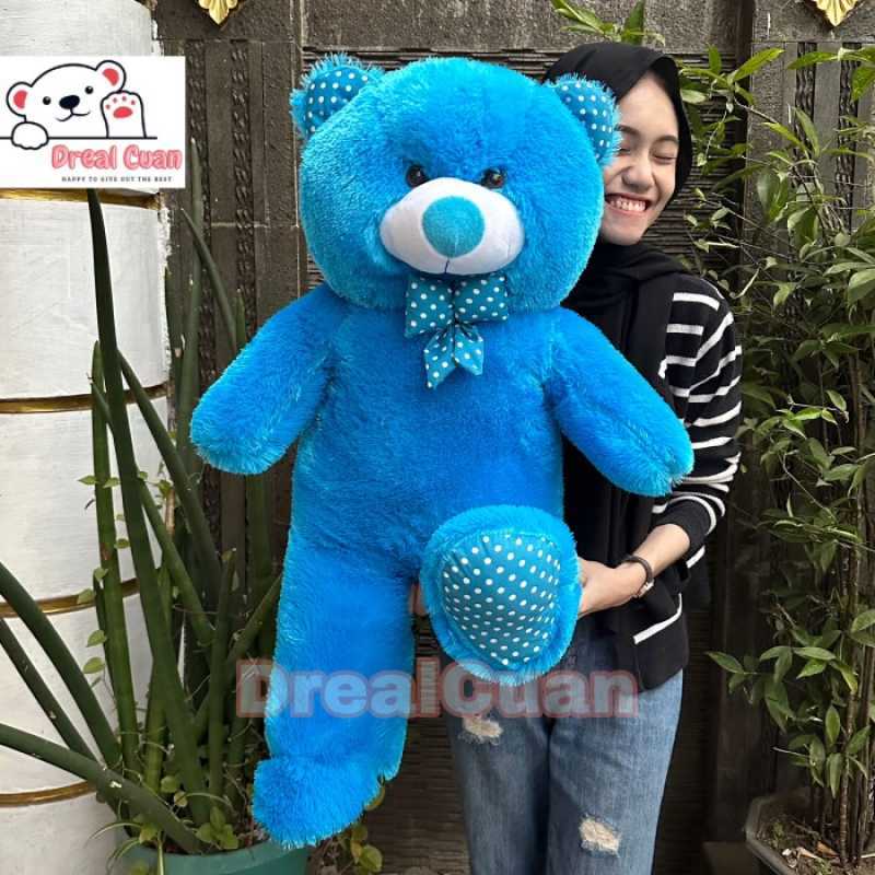 Promo Boneka Teddy Bear Beruang Besar Jumbo 1 Meter Biru blue Termurah ...