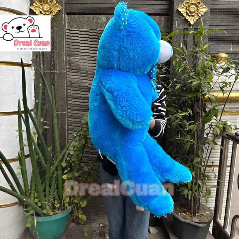Promo Boneka Teddy Bear Beruang Besar Jumbo 1 Meter Biru blue Termurah ...