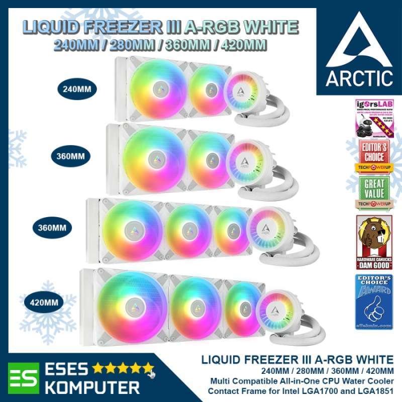 Jual ARCTIC LIQUID FREEZER III A-RGB 240 280 360 420 WHITE AIO Water ...