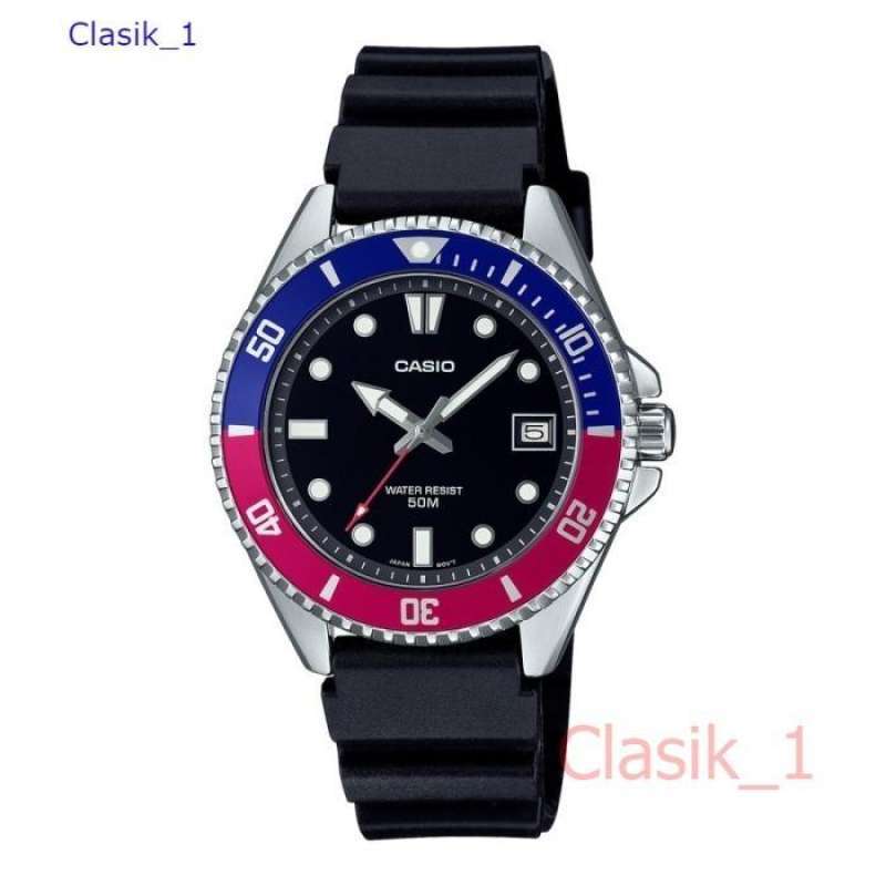 Jual Original 100%!! Casio General Mdv-10-1a2vdf Marlin Duro Pepsi ...