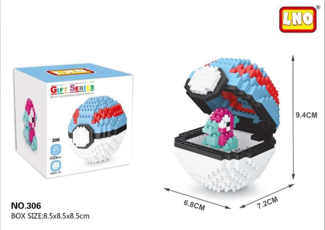 Promo Mini Nano Block Pokemon Pokeball Figure Mainan Wisehawk Anak ...