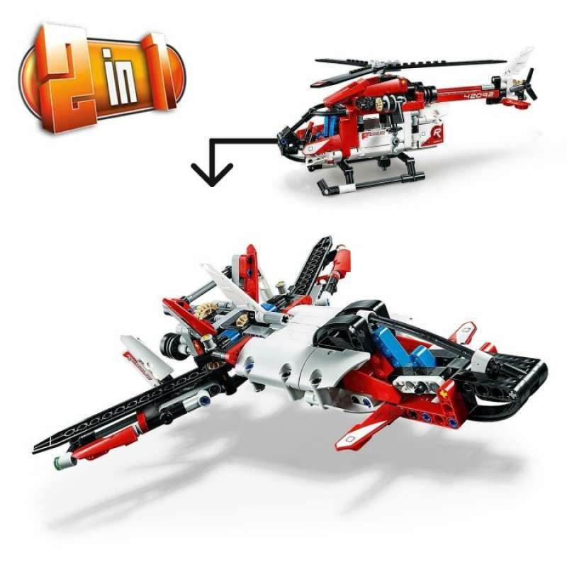 Promo Lego Technic-42092 Rescue Helicopter Set Building Toy Model Heli ...
