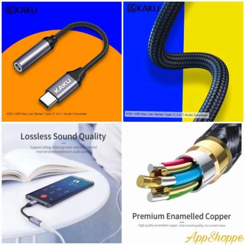 Promo Kakusiga Adapter Cable Usb Type C 3.5mm Connector Quality Sound ...