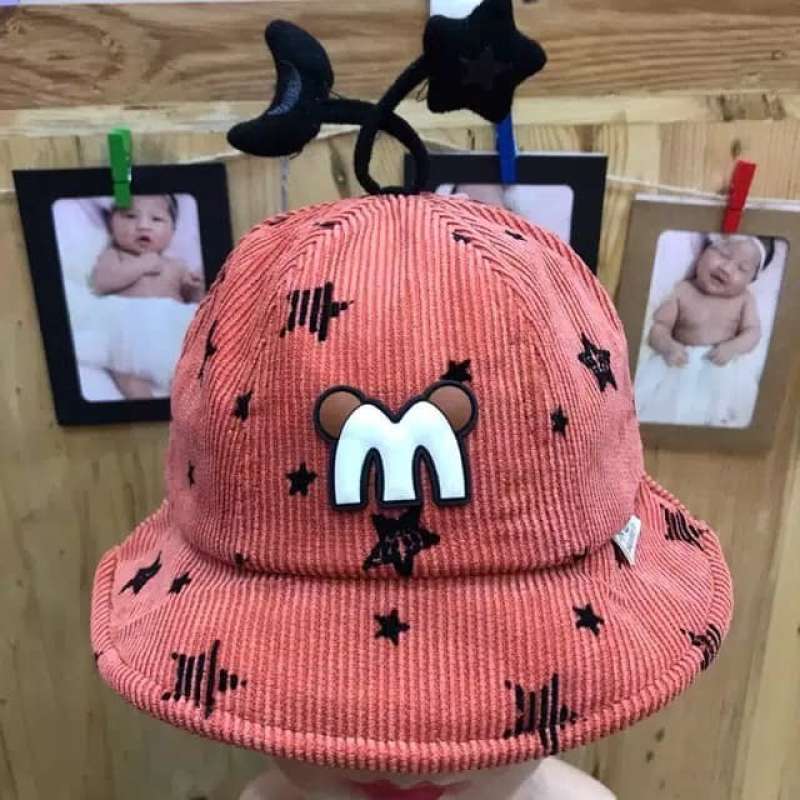 Jual Topi Anak Bucket Beludru Tebal Letter M Di Seller Edumart Super ...