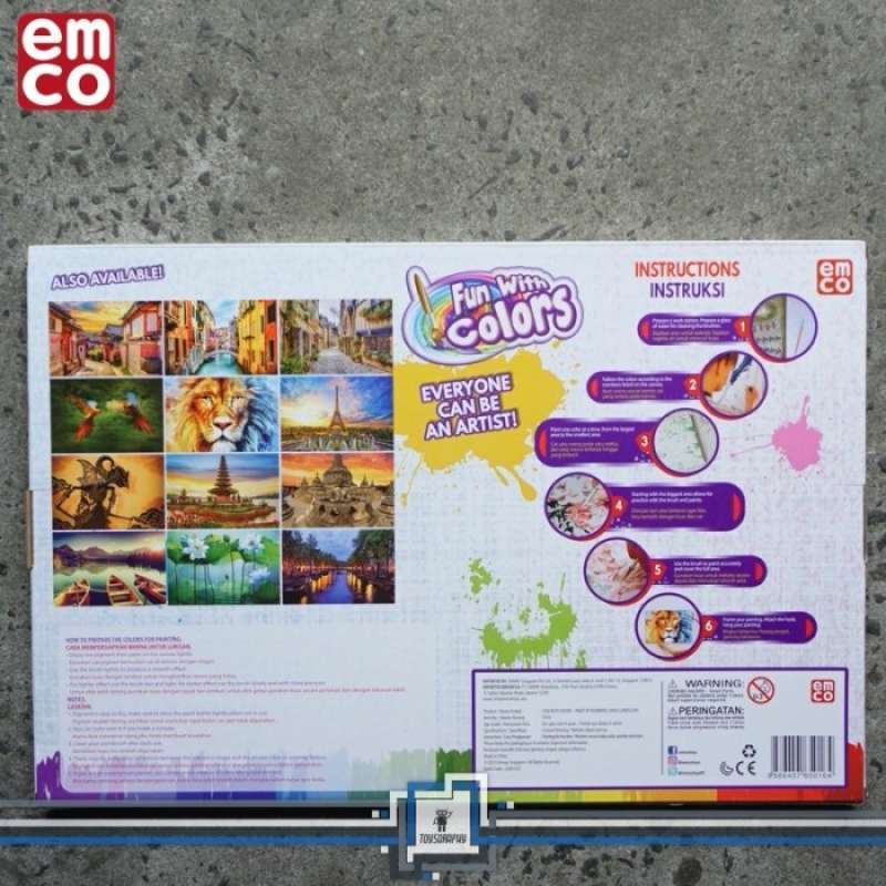 Jual Emco Fun With Colors Paint By Numbers Mainan Lukis Anak Cat Air ...