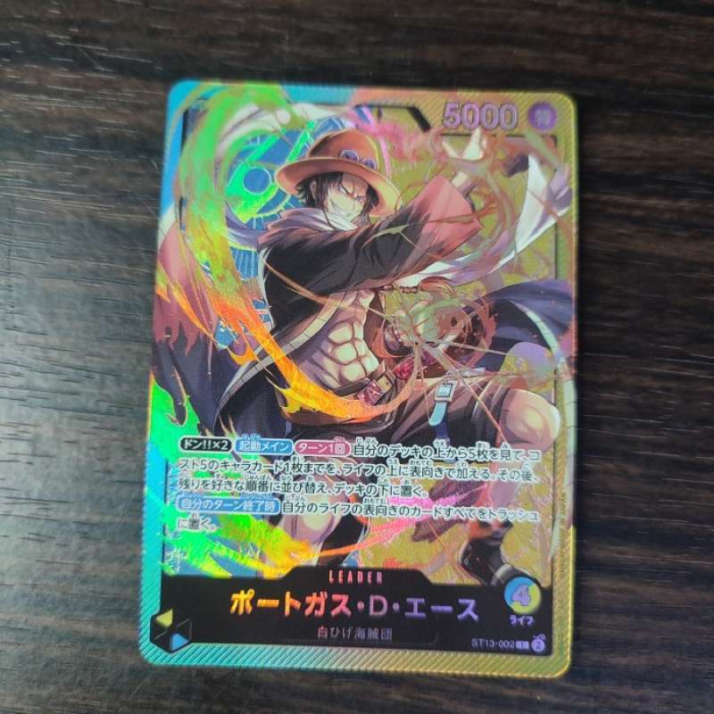 Promo One Piece Tcg Portgas D. Ace St13-002 Parallel Leader Diskon 23% ...