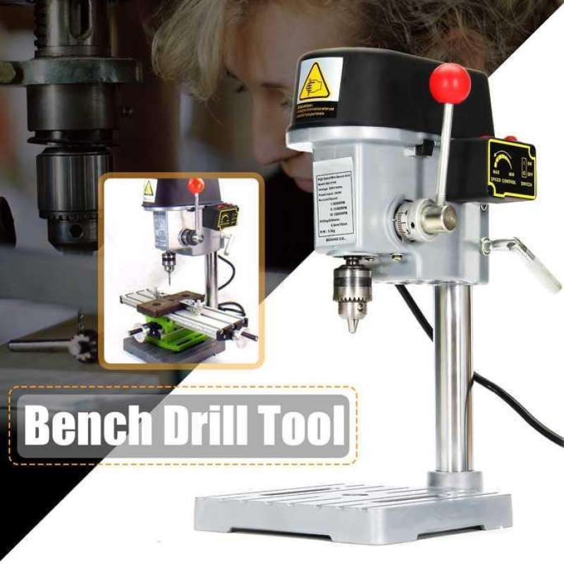 Jual Surom Mesin Bor Duduk Mini Bench Drill Press 0.6-6.5mm 340w ...