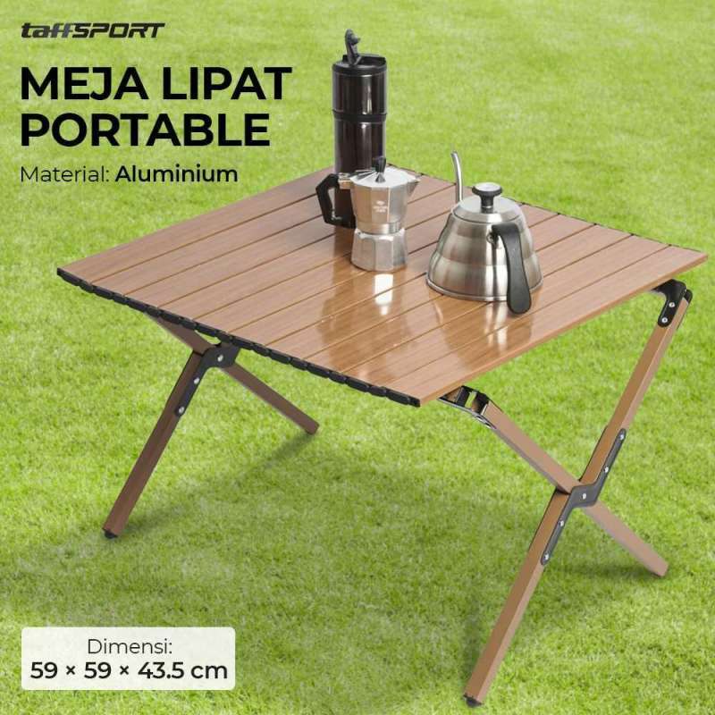 Jual Meja Lipat Portable Camping Folding Table Aluminium 59cm Xt6 Meja ...