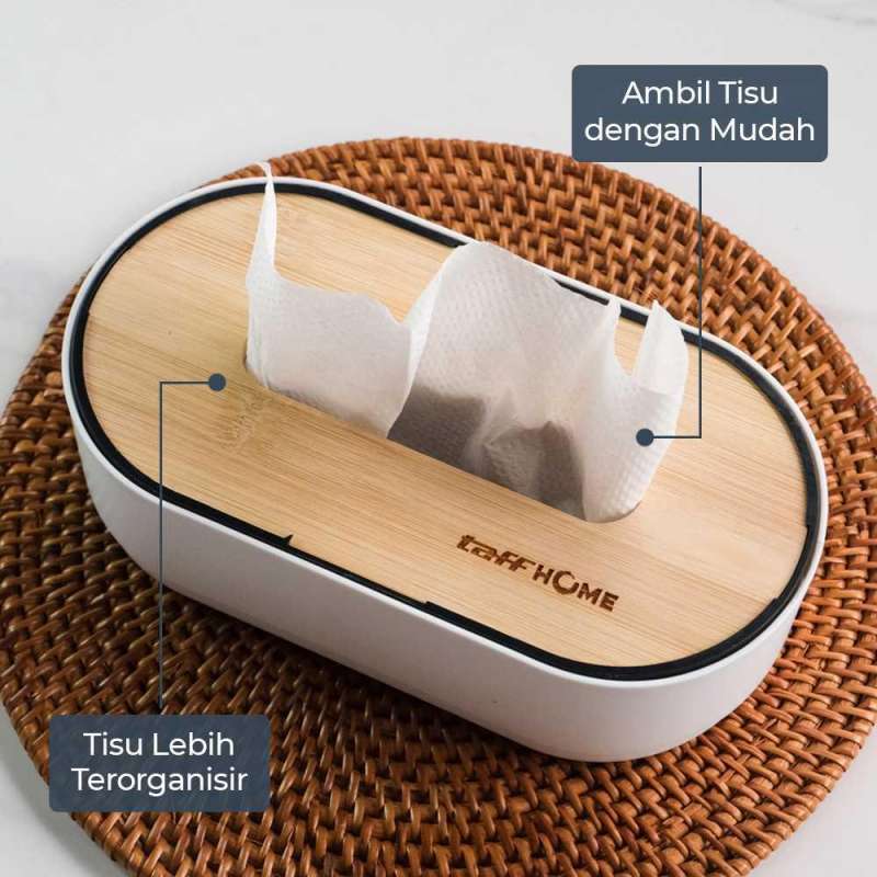 Jual Kotak Tisu Kayu Oval Lifting Tissue Box Storage 22x11.5x6cm Ke21 ...